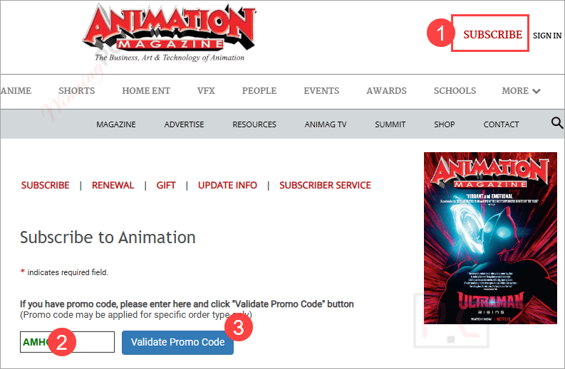 Giveaway: Animation Magazine Promotion Code Free 1-Year