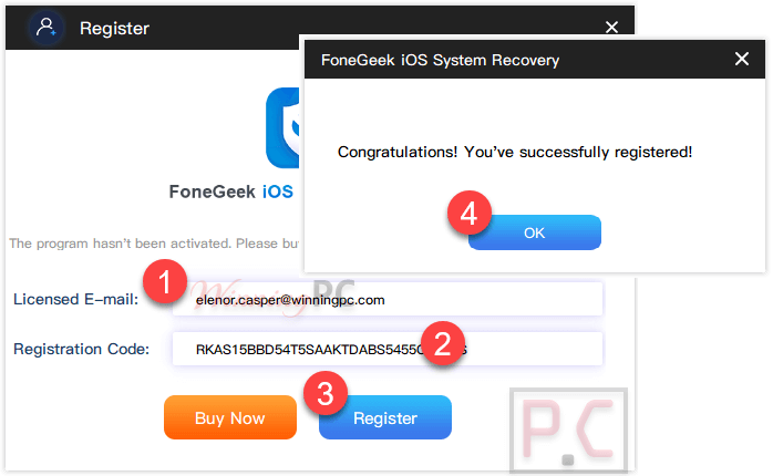 FoneGeek iOS System Recovery Free License Code 2025