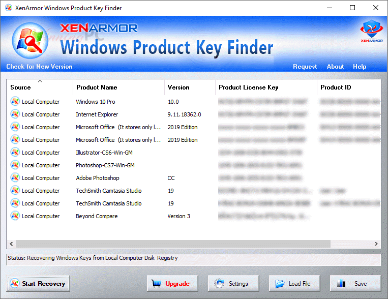 XenArmor Windows Product Key Finder Free License Key