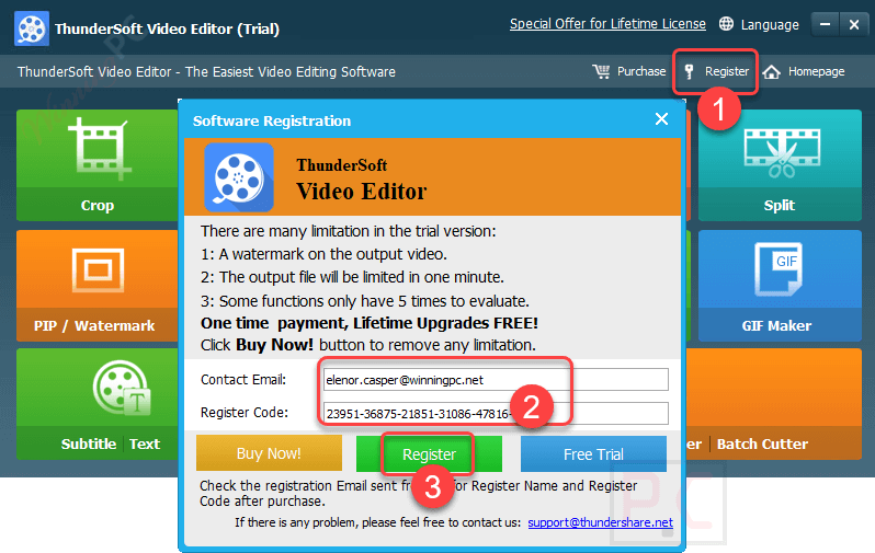 ThunderSoft Video Editor Giveaway License Key Free 2024