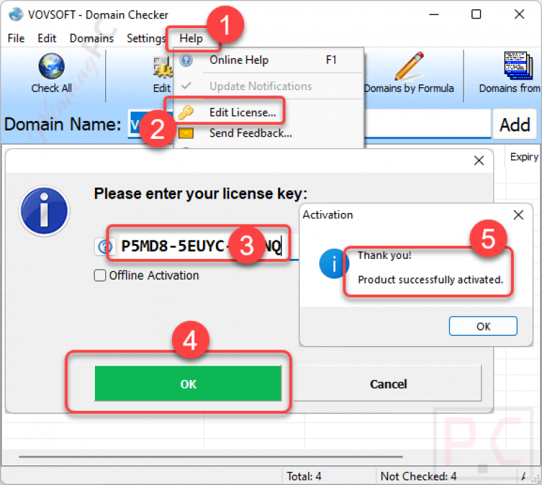 Vovsoft Domain Checker Free License Key Giveaway 2024