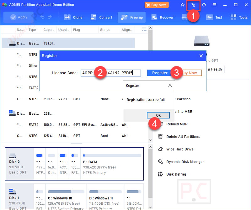AOMEI Partition Assistant Pro 1 Year License Code Free