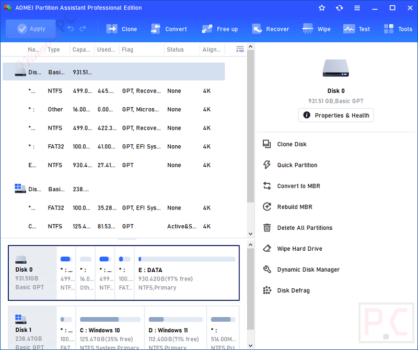 AOMEI Partition Assistant Pro 1 Year License Code Free