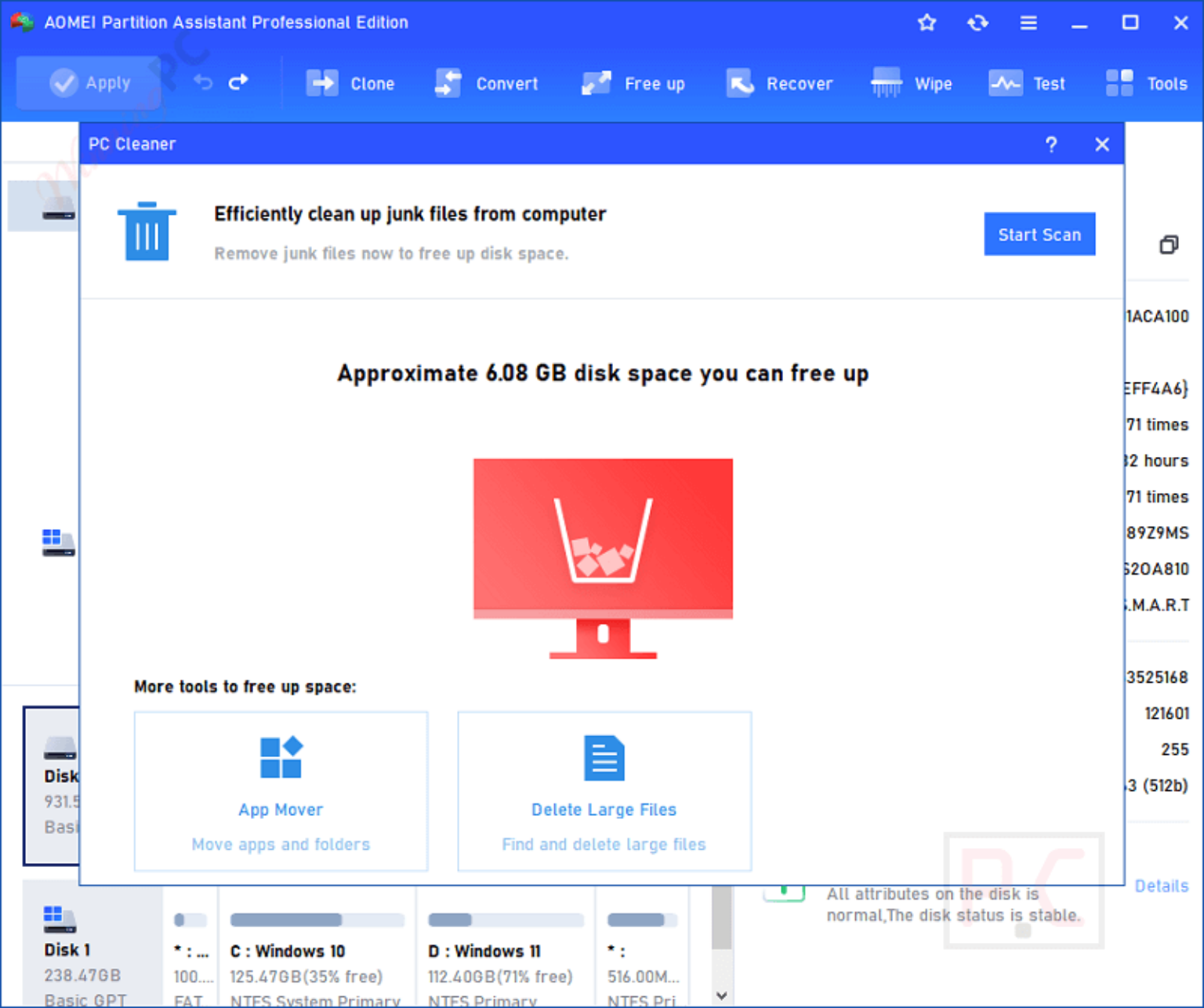 AOMEI Partition Assistant Pro 1 Year License Code Free