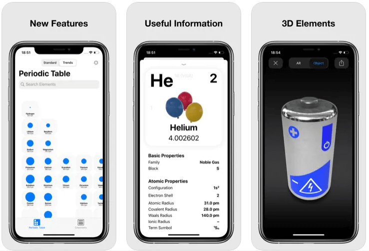 Periodic Table Chemistry 2024 App for Free [iOS]