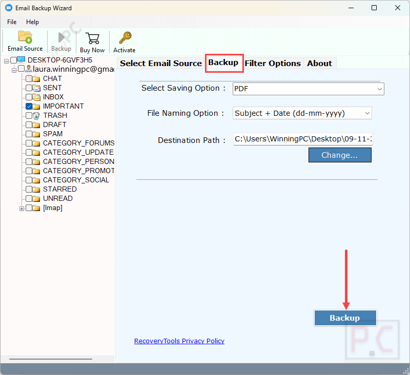 RecoveryTools Email Backup Wizard 25% Coupon Code 2025