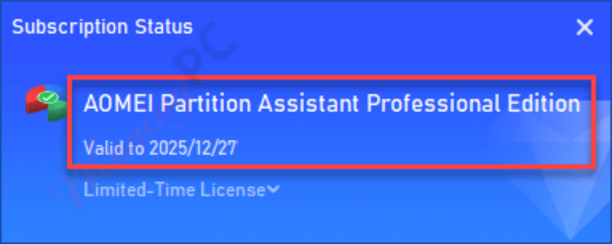 AOMEI Partition Assistant Pro 1 Year License Code Free