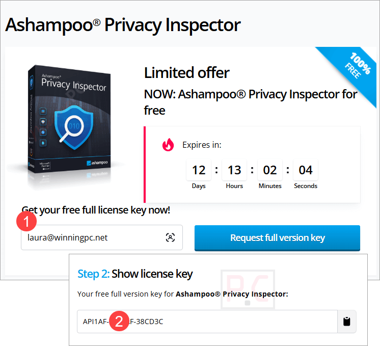 Ashampoo Privacy Inspector Lifetime License Key Free