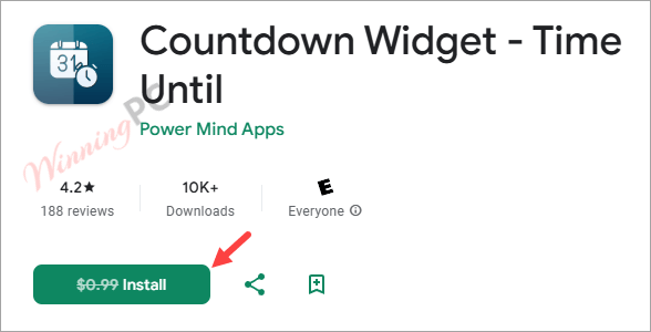Countdown Widget - Time Until for Android Giveaway