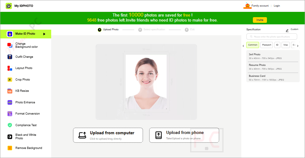 My IDPHOTO: First 10,000 photos saved for FREE 2025